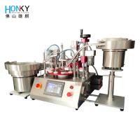 China Desktop Full Automatic Virus Sampling Tube Vial Filling And Capping Machine With 2400 BPH Speed Ceramic Pump And PLC Control for sale