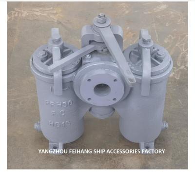 China Shipbuilding Duplex Oil Strainers 5A-50A JIS F7208 ( H Type ) Body Cast Iron Filter Cartridge Stainless Steel for sale