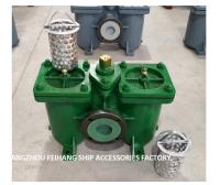 China AS4065-0.75/0.26 Cb/T425 Double oil strainers For Oil separator outlet Body Cast Iron Filter Cartridge Stainless for sale