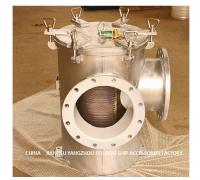China Marine Carbon Steel Galvanized Right Angle Main Seawater Filter BRS350 Cb/T497-2012 for sale