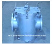 China Straight-Through Carbon Steel Galvanized Seawater Filter For Auxiliary Machine Seawater Pump Inlet AS300 CB/T497-2012 for sale