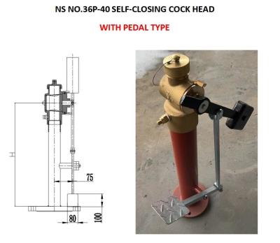 China Brass or Bronze Self Closing Cock Head with Pedal Type for Oil Tank from Yangzhou Feihang for sale