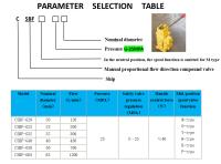 China Performance Parameter Table  For Winch Control Valve CSBF TYPE& Hydraulic  Control Valve for sale