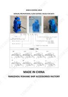 China Product Attributes For 35SFRE WINCH CONTROL VALVE & Marine Manual Proportional Flow Direction Compound Valve 35SFRE-MO25 for sale