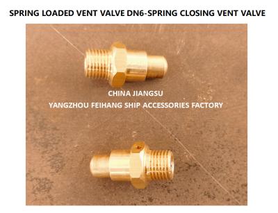 China DN6 Spring Loaded Vent Valve with Threaded Ends Compliant with CB/T3778-1999 Standard for sale