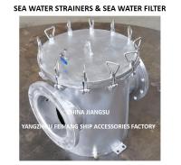 China FH-AS300 CBM1061-81 Simplex Sea Water filter Housing Carbon Steel Galvanized Body, Stainless Steel Filter Cartridge,Mesh-5mm for sale