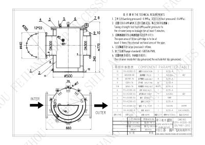 China Technical Parameters For AS300 CB/T497 SEA WATER STRAINERS - AS300 CBM1061-81 SEA WATER FILTER for sale