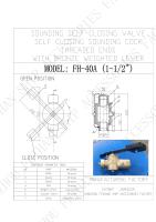 China Sounding Self Closing Valve Technical Data For Fh-40a Cb/T3778-99 Sounding Cock Threaded Ends for sale