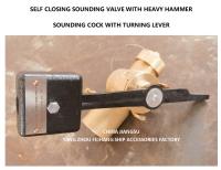 China FH-40A CB/T3778 Bronze self-closing depth sounder with BSP internal thread end and 360° rotating rod. for sale