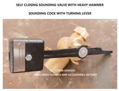 China FH-40A CB/T3778 Bronze self-closing depth sounder with BSP internal thread end and 360° rotating rod. for sale
