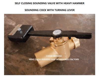 China SOUNDING SELF-CLOSING VALVE MODEL FH-40A CB/T3778 For Sounding Pipe PN2.5 Material - Copper  with BSP internal thread end and 360° rotating rod for sale