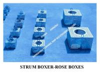 China MARINE SUCTION ROSEBOX STRAINER GALVANIZED STEEL PLATE 5K-100A JIS F7206 for sale