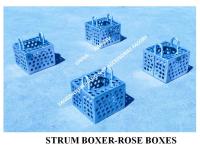 China MARINE SUCTION ROSEBOX STRAINER GALVANIZED STEEL PLATE 5K-100A JIS F7206 for sale