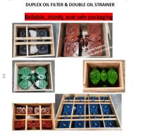 China Cast Iron Duplex Oil Strainer & Duble Oil Filter Model-DN100 CB/T425 Easy to operate with 2 conversion filter cartridges for sale