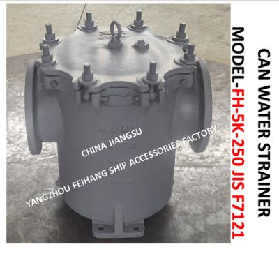 China CAN WATER STRAINER JIS F7121 FH-5K-250A BRAND-FEIHANG BODY - CAST IRON FILTER CARTRIDGE - STAINLESS STEEL for sale