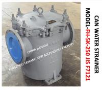 China JIS FH-5K-250A CAN WATER STRAINERS-MARINE CAN WATER FILTERS JIS F7121 Body - cast iron filter cartridge - stainless steel BODY - CAST IRON FILTER CARTRIDGE - STAINLESS STEEL for sale