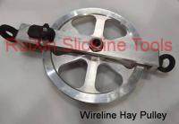 China Cast Aluminum Wellhead Wireline Hay Pulley With 16 Inch Sheave for sale