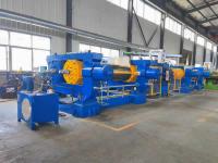 China Customized Working Layer Rubber Mixing Machine Blue Green Color Suitable For Industrial Rubber Processing Loading Port for sale