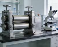 China Lab Electric Rubber Mixing Machine Horizontal Open Mixing Mill PLC Control for sale