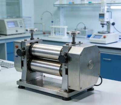 China Lab Electric Rubber Mixing Machine Horizontal Open Mixing Mill PLC Control for sale