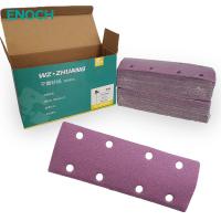 China 8 Inch 80 Grit Hook And Loop Sandpaper Disc Rectangle Car Abrasive Purple 70x198mm for sale