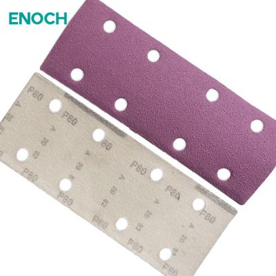 China 8 Inch 80 Grit Hook And Loop Sandpaper Disc Rectangle Car Abrasive Purple 70x198mm for sale