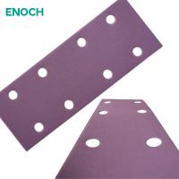 China 8 Inch 180 Grit Hook And Loop Automotive Sandpaper Sheets Orbital Pads Rectangle P180 for sale