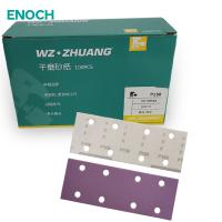 China 8 Inch 180 Grit Hook And Loop Automotive Sandpaper Sheets Orbital Pads Rectangle P180 for sale