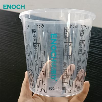 China 700ml 8 Oz Paint Mixing Measuring Cups Disposable Plastic Automobile for sale
