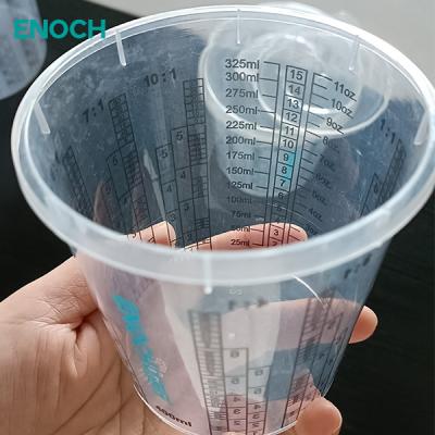 China 1400ml 2300 Ml Large Plastic Paint Mixing Cups Auto Paint Measuring Cups With Lid for sale