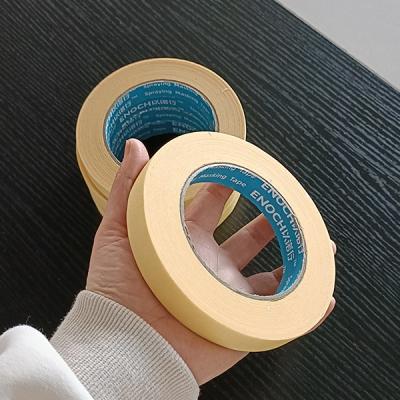 China Crepe Paper Masking Tape Grey Light Yellow Adhesive Painters Can Be Written for sale