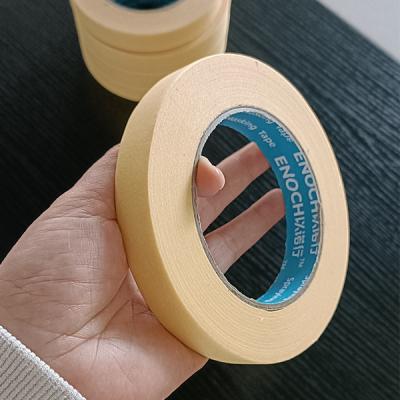 China Light Yellow Black Crepe Paper Tape Spray Paint Masking Not Leave Residual Adhesive for sale