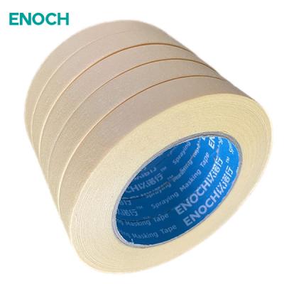 China Smooth Crepe Paper Tape Orange Automotive Refinish Masking Tape Suppliers Yellow 18x50MM for sale