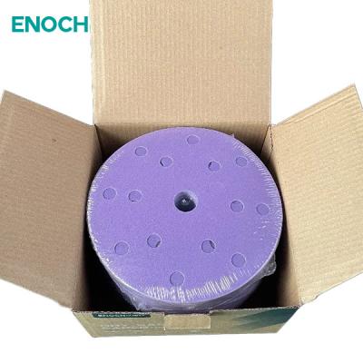China Finishing Automotive Sandpaper 150mm Sanding Discs 1000 Grit 320 Grit 800 Grit 6inch 150mm 17holes for sale