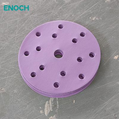 China 6inch 125mm 150mm Orbit Sandpaper Disc Polishing 15holes 100pcs Car Refinish Product for sale
