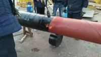 China Radiation Cross-Linked PE Heat Shrink Sleeve with Hot-melt Adhesive Layer for Abrasion Resistant Pipeline Joints for sale