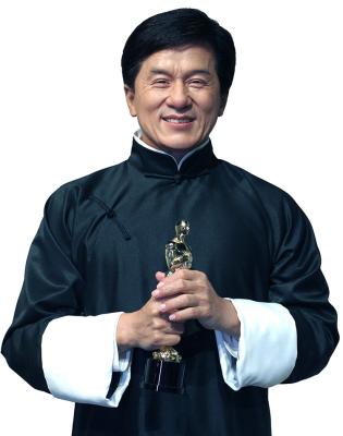 China Jackie Chan Lifelike Celebrity Wax Sculptures Custom Silicone Fiberglass Statue for sale