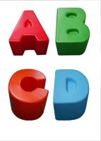 China Colorful Fiberglass 26 Letter Children'S Seat For Playground Mall Kindergarten Used for sale
