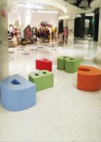 China Colorful Fiberglass 26 Letter Children'S Seat For Playground Mall Kindergarten Used for sale