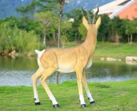 China Animal Giraffe Outdoor Fiberglass Sculpture For Zoo Forest Landscape for sale
