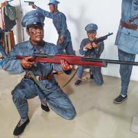 China Soldier 1:1 Hyper Realistic Silicone Wax Figure Customized With Lifespan 10 Years for sale