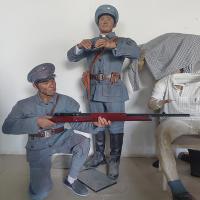 China Soldier 1:1 Hyper Realistic Silicone Wax Figure Customized With Lifespan 10 Years for sale