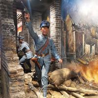 China Soldier 1:1 Hyper Realistic Silicone Wax Figure Customized With Lifespan 10 Years for sale