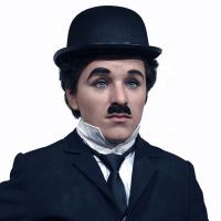 China Charlie Chaplin Celebrity Wax Figures / Painting Realistic Life Size Wax Statue for sale