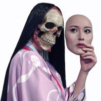 China Horror Theme Wax Sculptures Ghost Resin Human Wax Figure For Park Handmade for sale