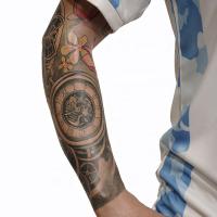 China Insanely Silicone Messi Wax Figure Fiberglass Statue With Tattoos for sale