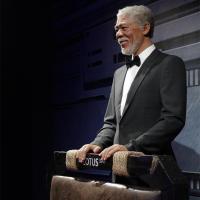 China Attraction Morgan Freeman Wax Statue Handmade Silicone Figure for sale