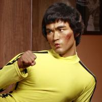 China OEM Artificial Bruce Lee Wax Statue Figure 68.1 Inches ISO9001 for sale