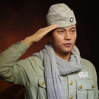 China 74.4 Inches Realistic Wax Figure Clay Sculpting High Simulated Chinese Soldier for sale