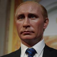 China Putin Standing Celebrity Wax Figures Posture Realistic Silicone Wax Figure 66.9  Inches for sale